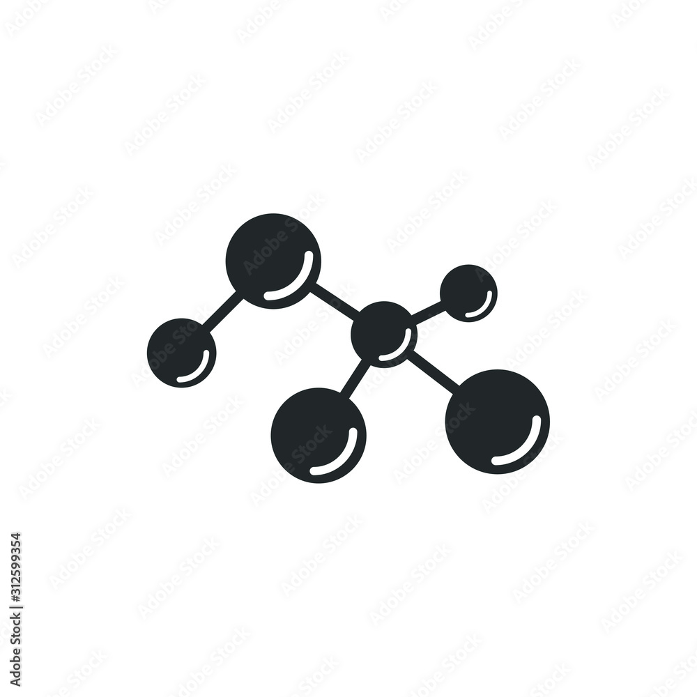 molecule icon template color editable. molecule symbol vector sign ...