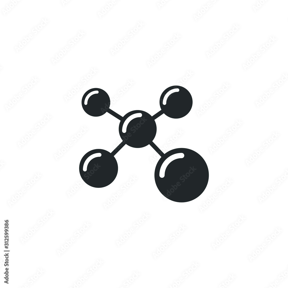 molecule icon template color editable. molecule symbol vector sign ...