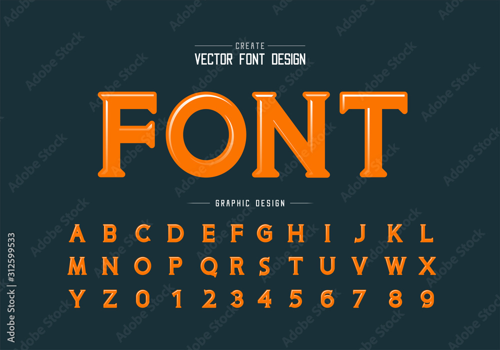 Highlights font and alphabet vector, Idea typeface letter and number ...