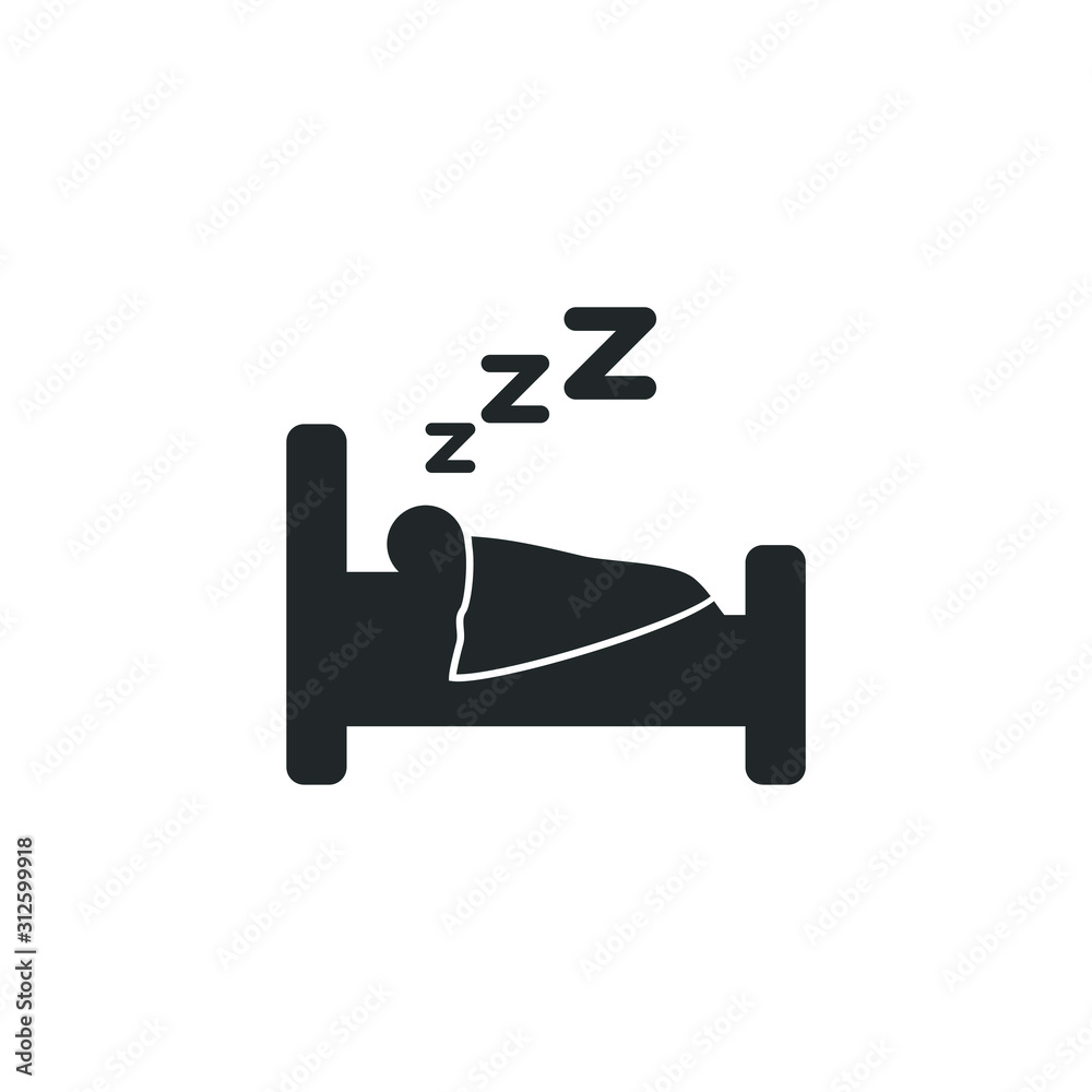 Sleep icon template color editable. Sleep symbol vector sign isolated ...