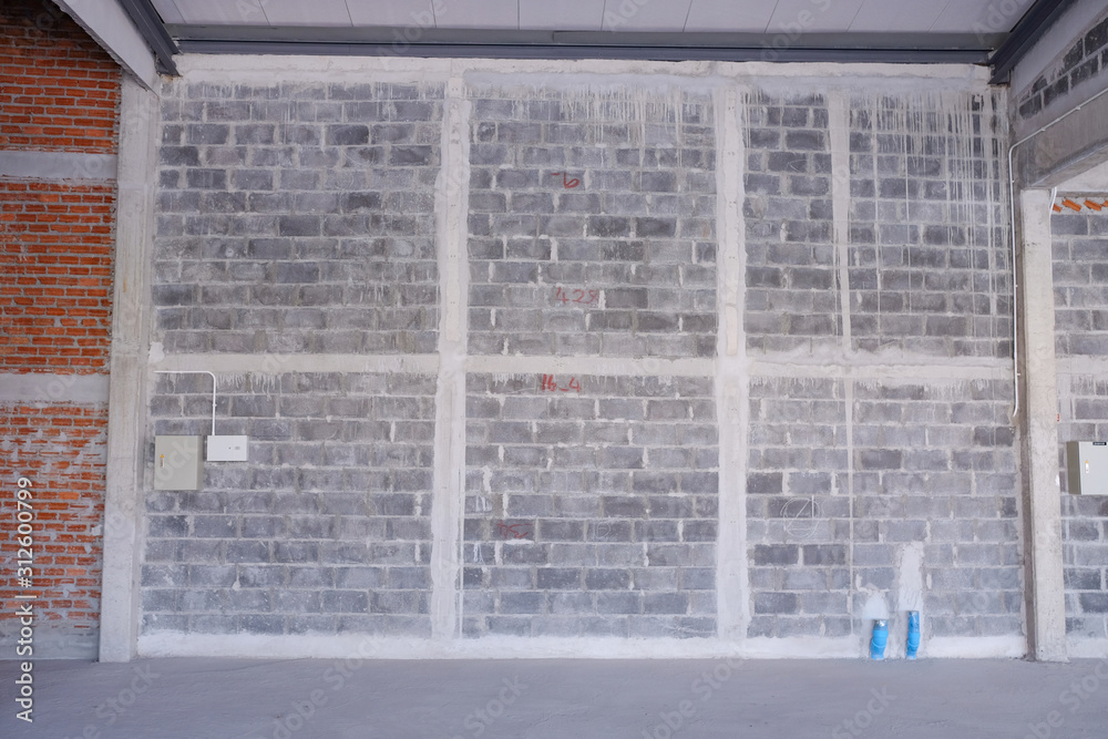 Interior construction of warehouse concrete wall. interior of ...
