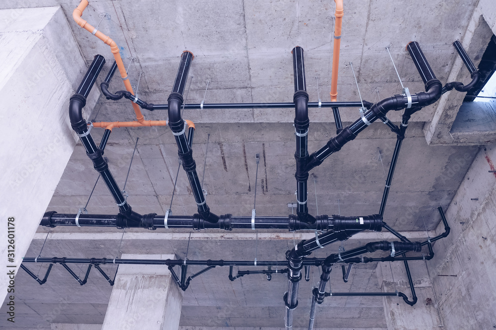 Water pipe engineering, clean line watering transport system in the ...