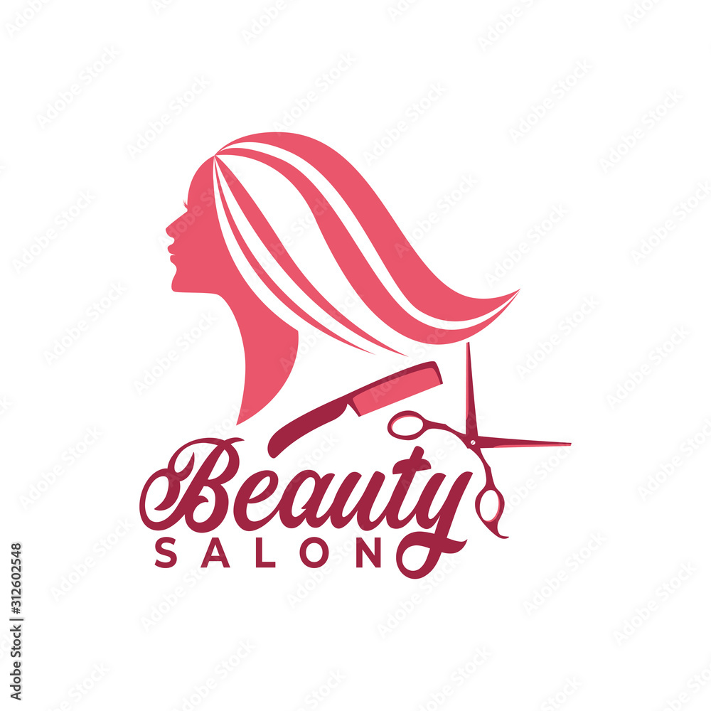 beauty salon logo design with modern concepts on white background ...