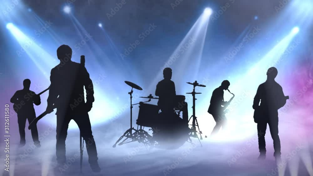 Rocking to the Beat Silhouettes on Stage 4K features silhouettes of ...