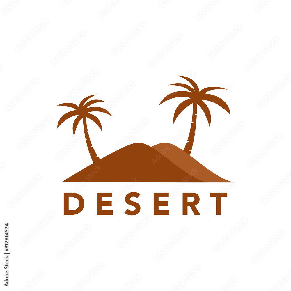 Desert logo design vector stock template Stock Vector | Adobe Stock