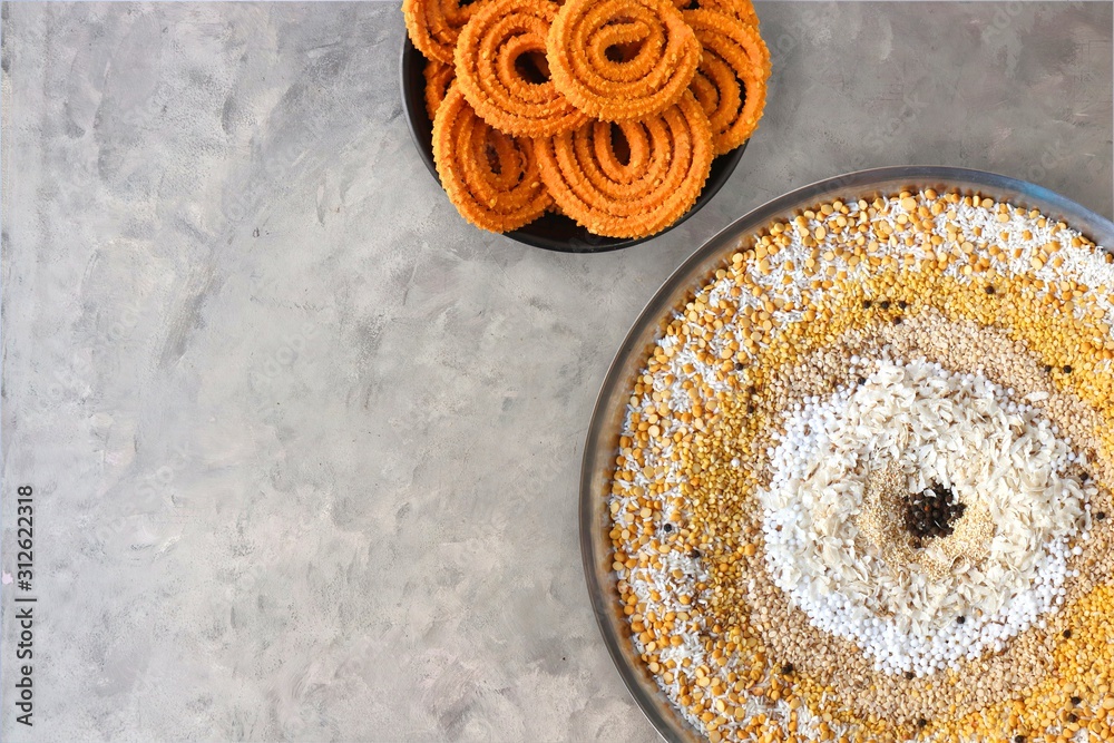 Chakali Bhajani or Bhajni. Chakli is a savory snack from India made out ...