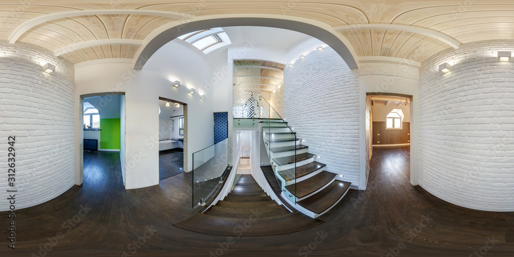 Full spherical seamless hdri panorama 360 degrees view in white ...