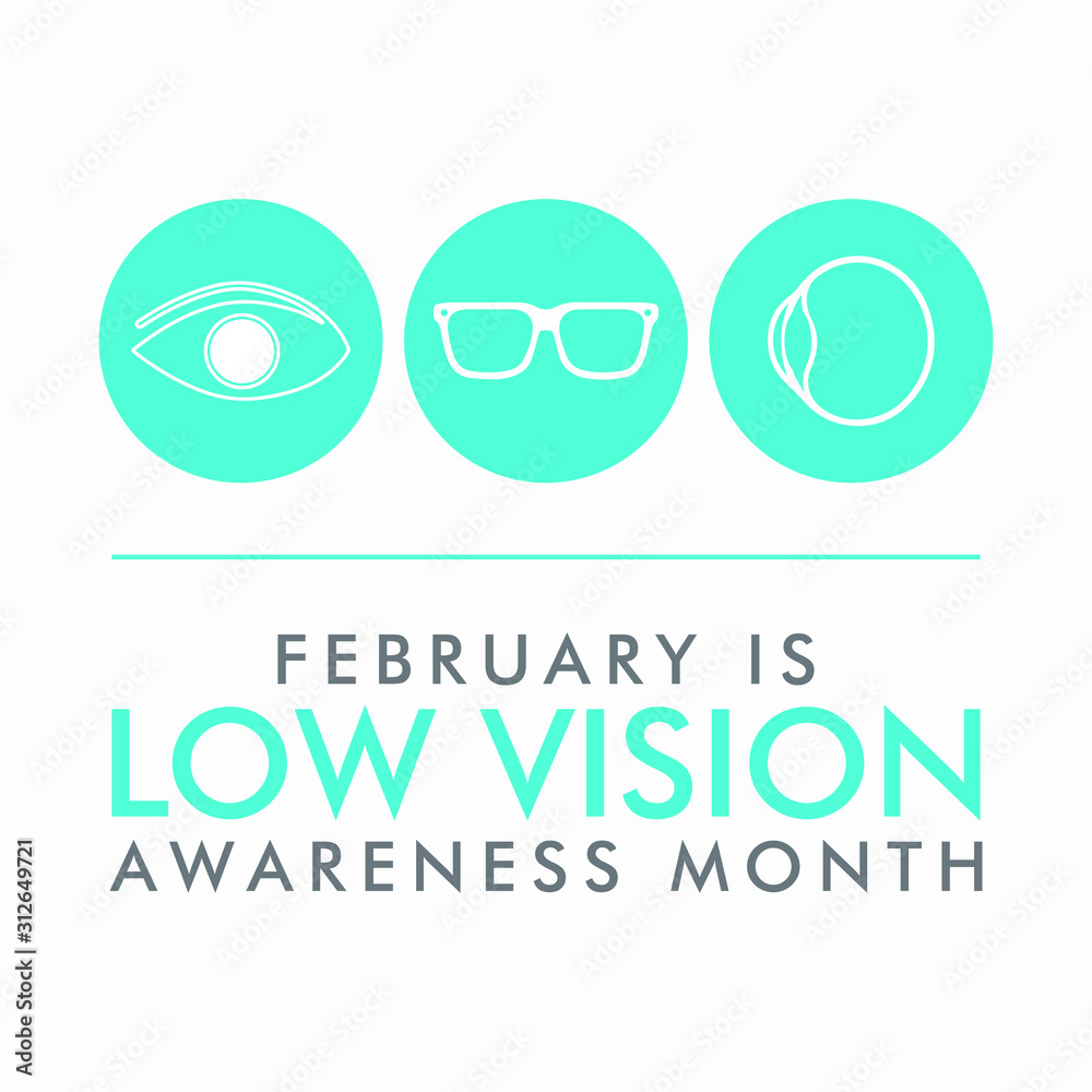 Vector illustration on the theme of AMD / Low Vision Awareness Month of ...