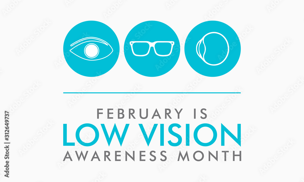 Vector illustration on the theme of AMD / Low Vision Awareness Month of ...