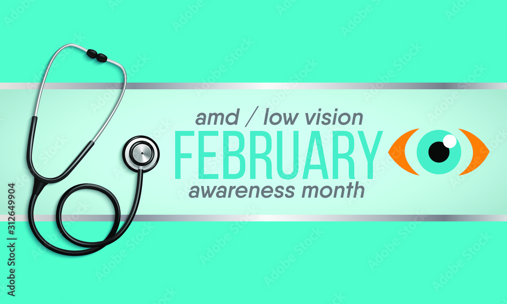 Vector illustration on the theme of AMD / Low Vision Awareness Month of ...