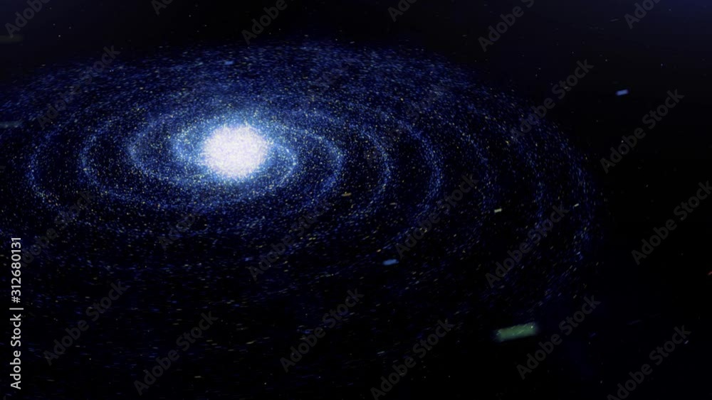 Beautiful abstraction of colorful spiral galaxy rotation in space with ...