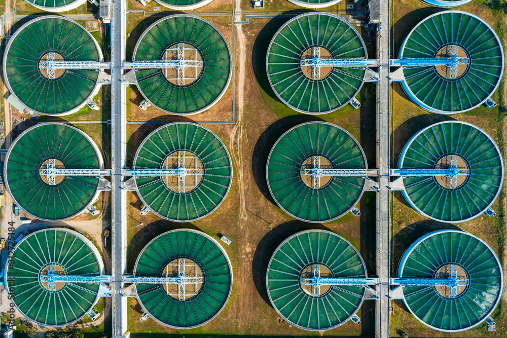 Drinking Water Treatment Aerial Top View Microbiology Of Drinking