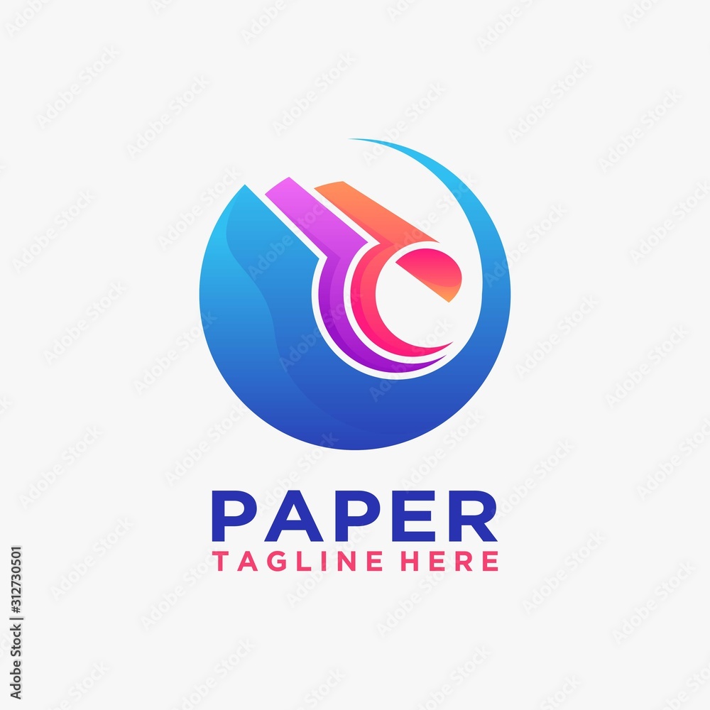 Creative paper logo design Stock Vector | Adobe Stock