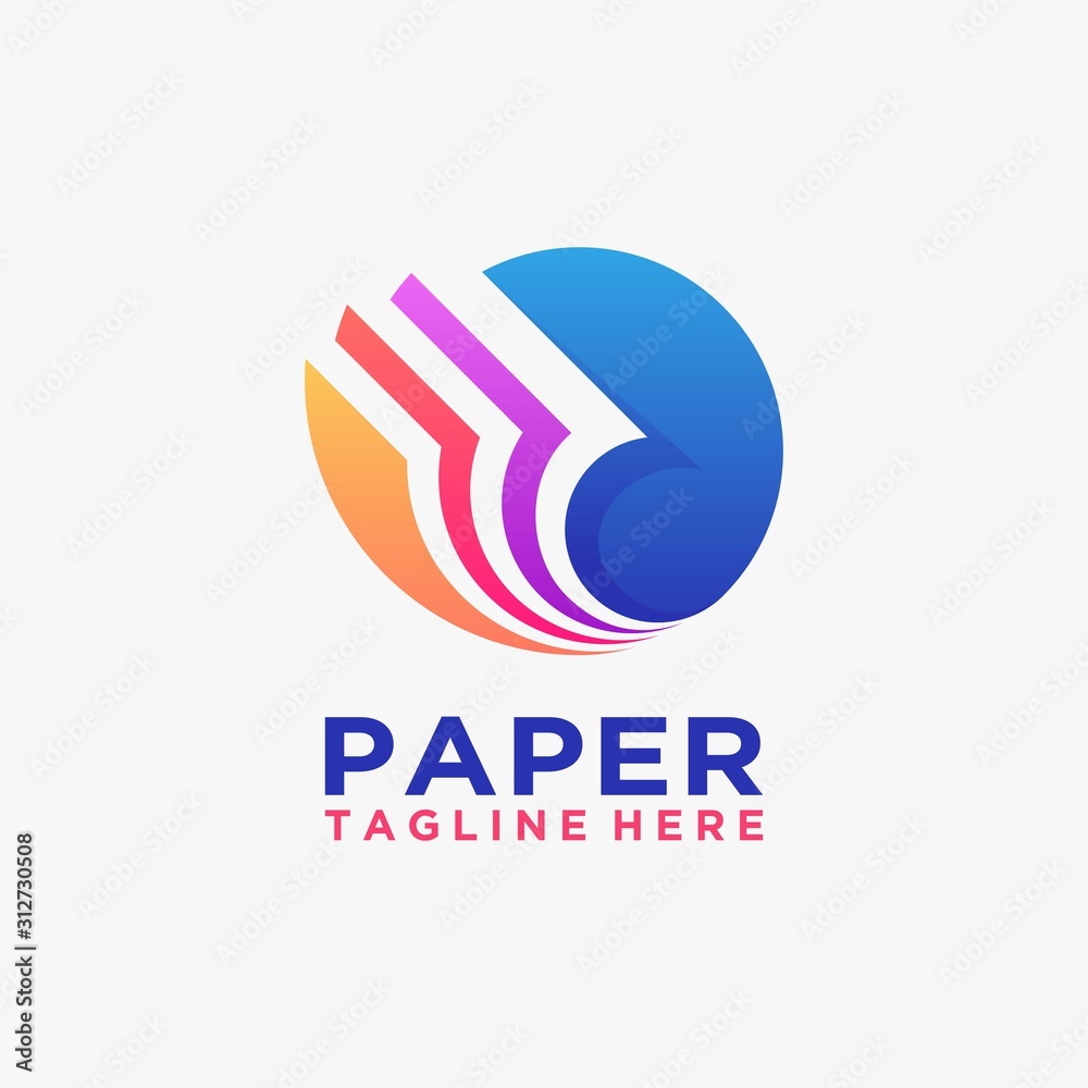 Creative paper logo design Stock Vector | Adobe Stock