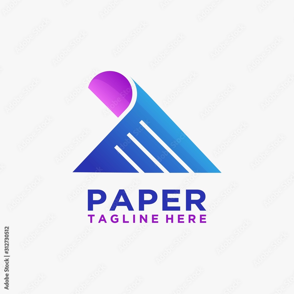 Creative paper logo design Stock Vector | Adobe Stock