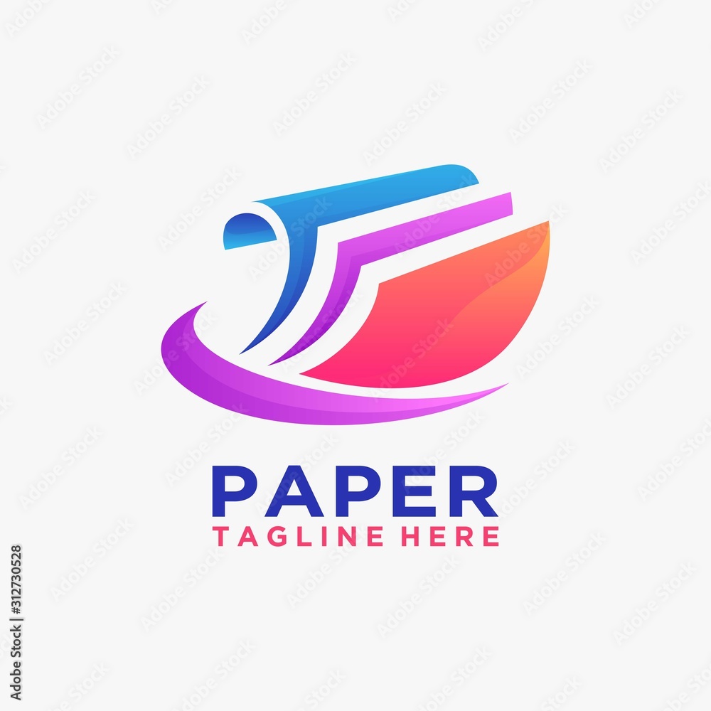 Creative paper logo design Stock Vector | Adobe Stock