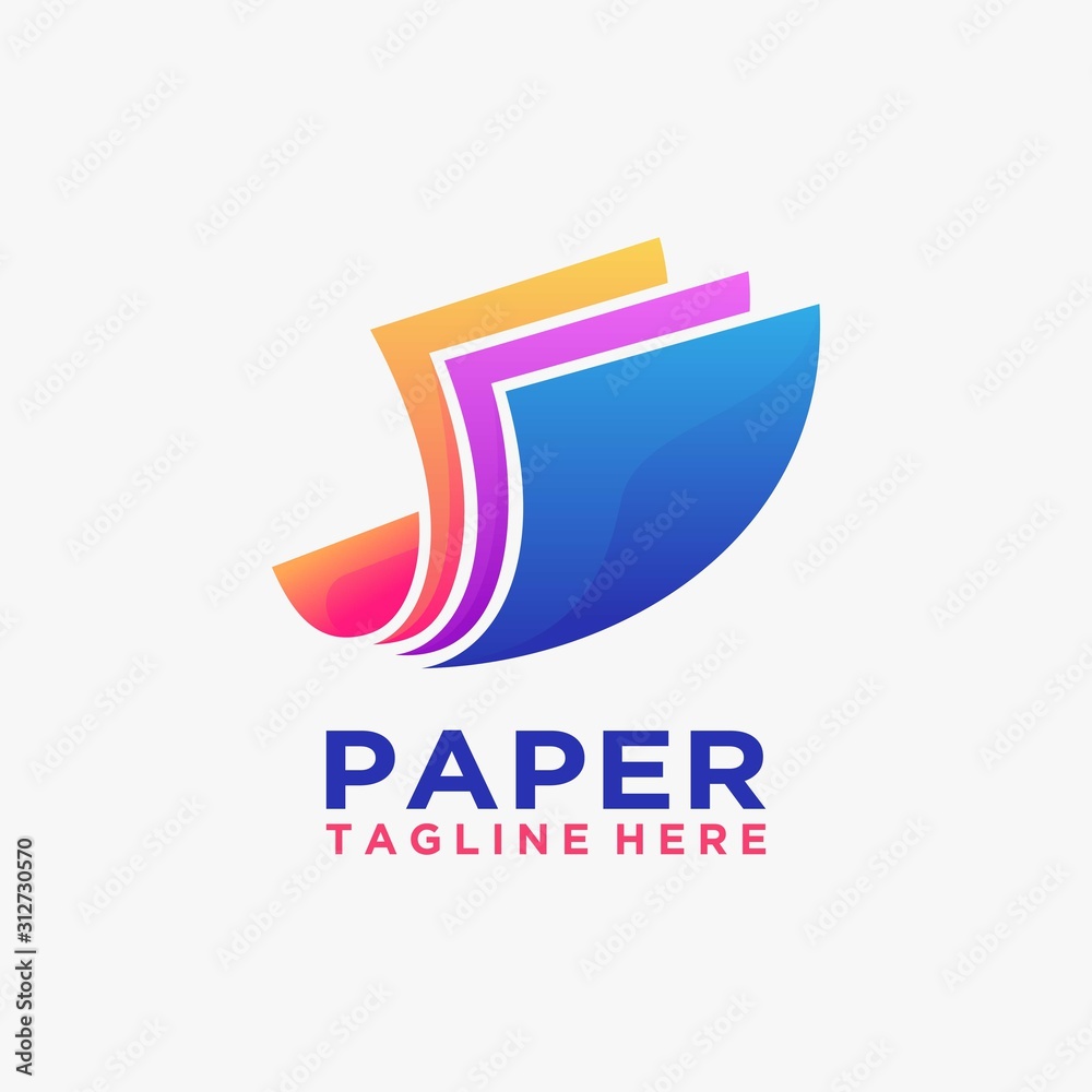 Creative paper logo design Stock Vector | Adobe Stock