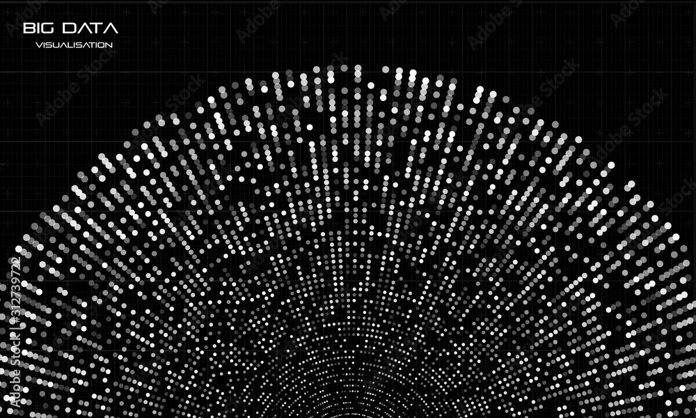 Big data illustration. Visual circle infographic with data elements ...
