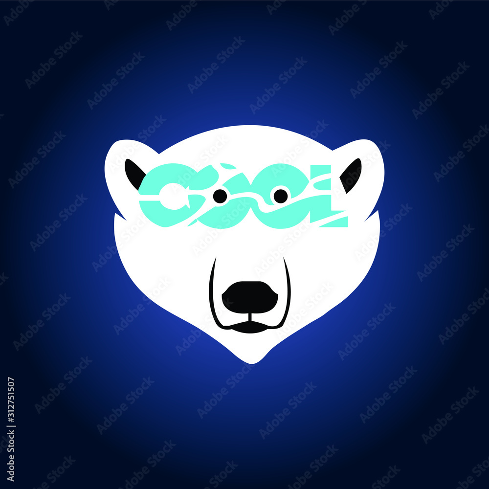 Cool Ice Bear Logo template - VECTOR Stock Vector | Adobe Stock