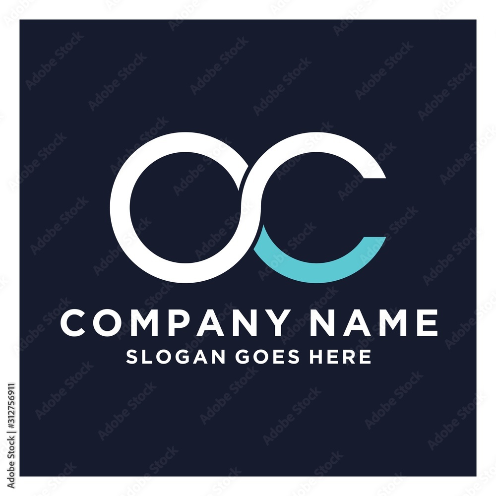 initial letter oc linked round lowercase monogram logo Stock Vector ...