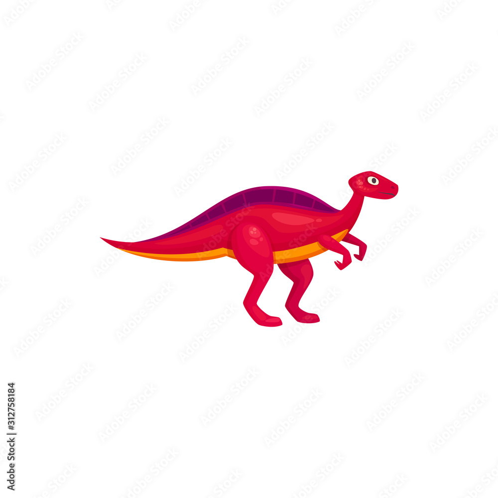Pink dinosaur t-rex isolated raptor. Vector prehistoric animal, cartoon ...