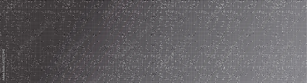Panorama Gray Circuit Microchip Technology on Future Background,Hi-tech ...