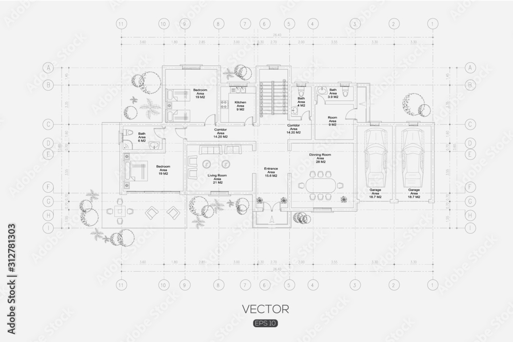 Detailed architectural plan , Architectural background , architectural ...