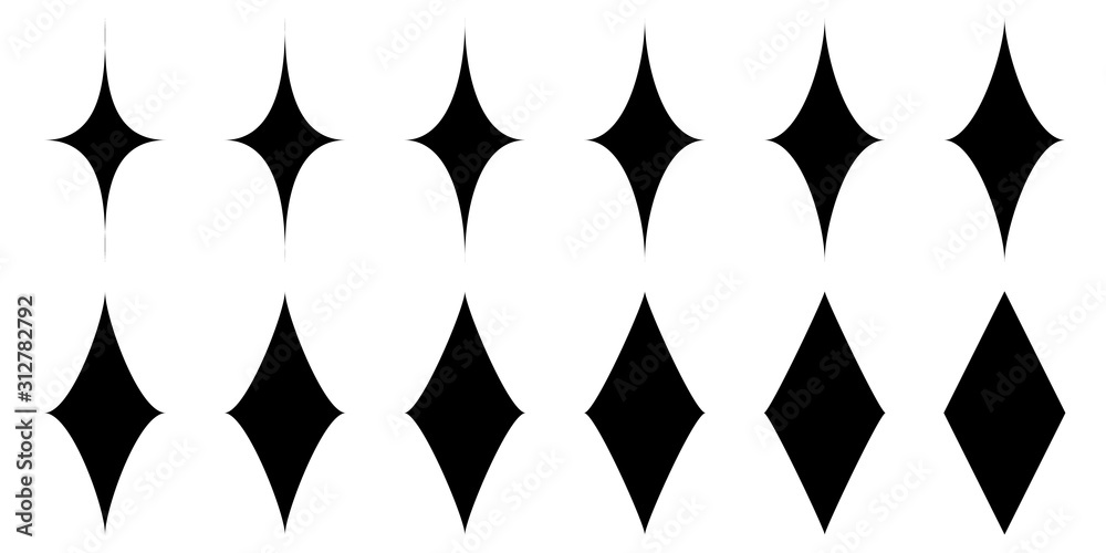 Set bling sign Shine clean Shine, vector symbol the purity of order and ...