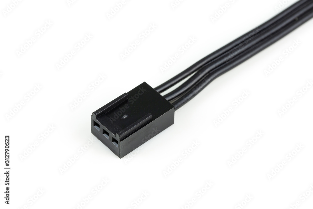 3 pin idc female fan connector isolated on white background Stock Photo ...