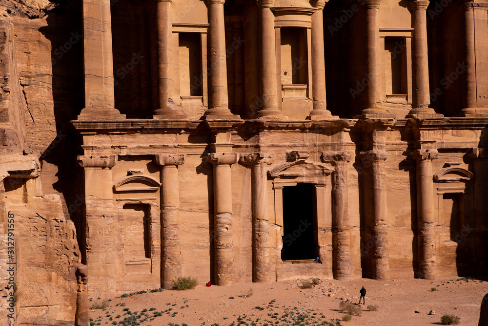 Beauty of rocks and ancient architecture in Petra, Jordan. Ancient ...