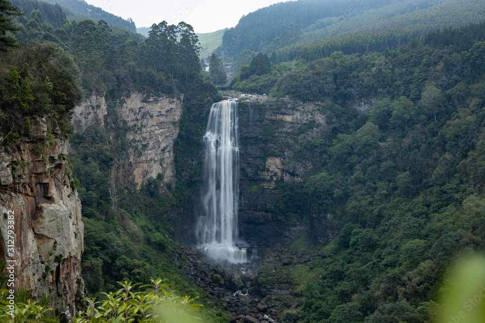 Karkloof Falls. Large Waterfall In a Lush Green Forest In Howick, South ...