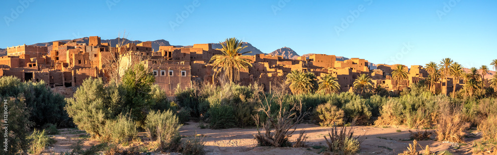 Morocco, traditional clay brick buildings mix perfectly with modern ...