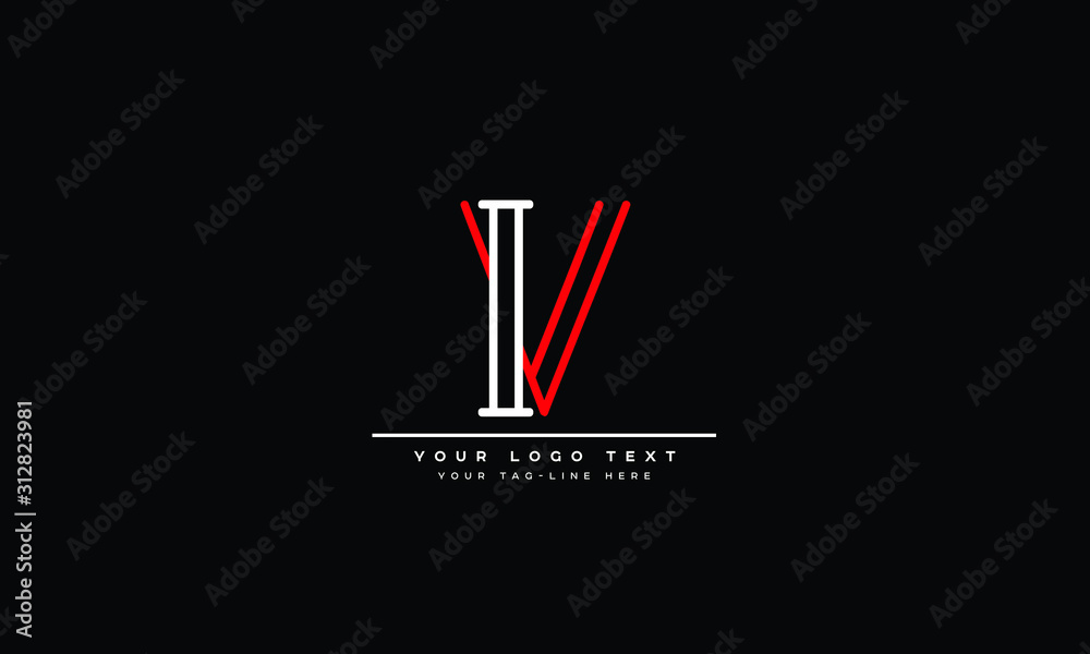IV ,VI ,I ,V Letter Logo Design with Creative Modern Trendy Typography ...