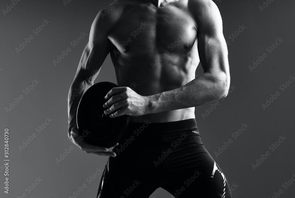 muscular male torso of young man Stock Photo | Adobe Stock