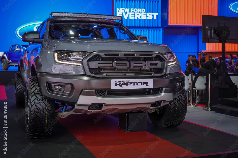 BANGKOK, THAILAND : March 26, 2019 – New Ford Ranger Raptor blue color ...
