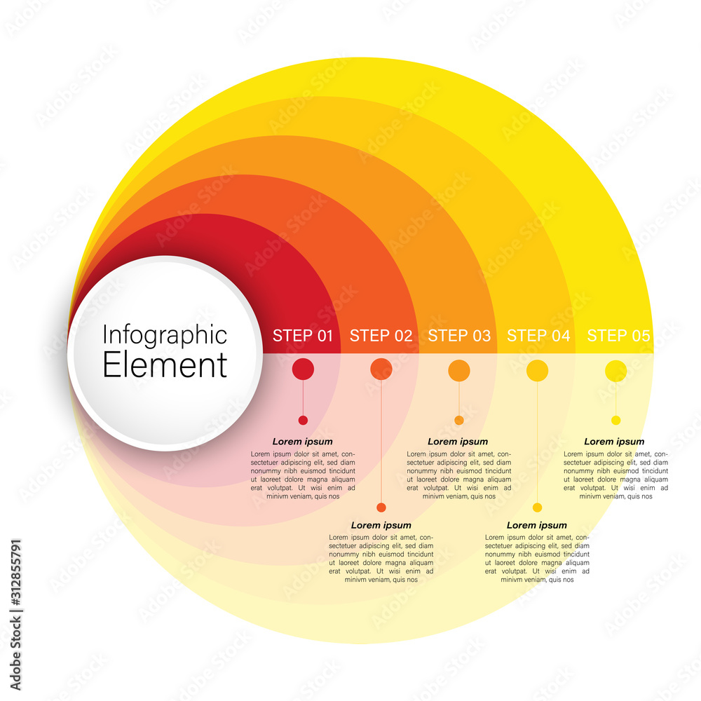 Infographic circle element template can be used for workflow layout ...