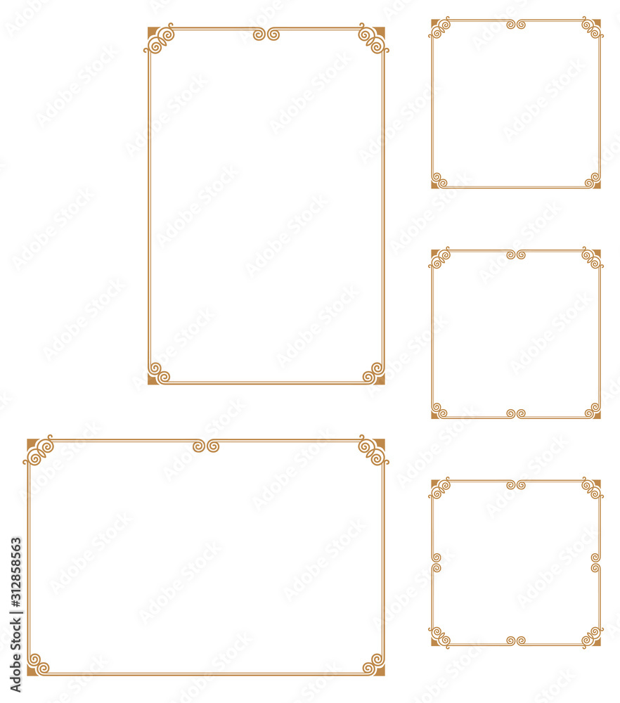 Decorative frame.A frame that gave a change in size to the same design ...