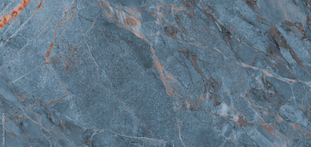 Blue Agate Marble Texture With Brown Veins. Polished Marble Quartz ...
