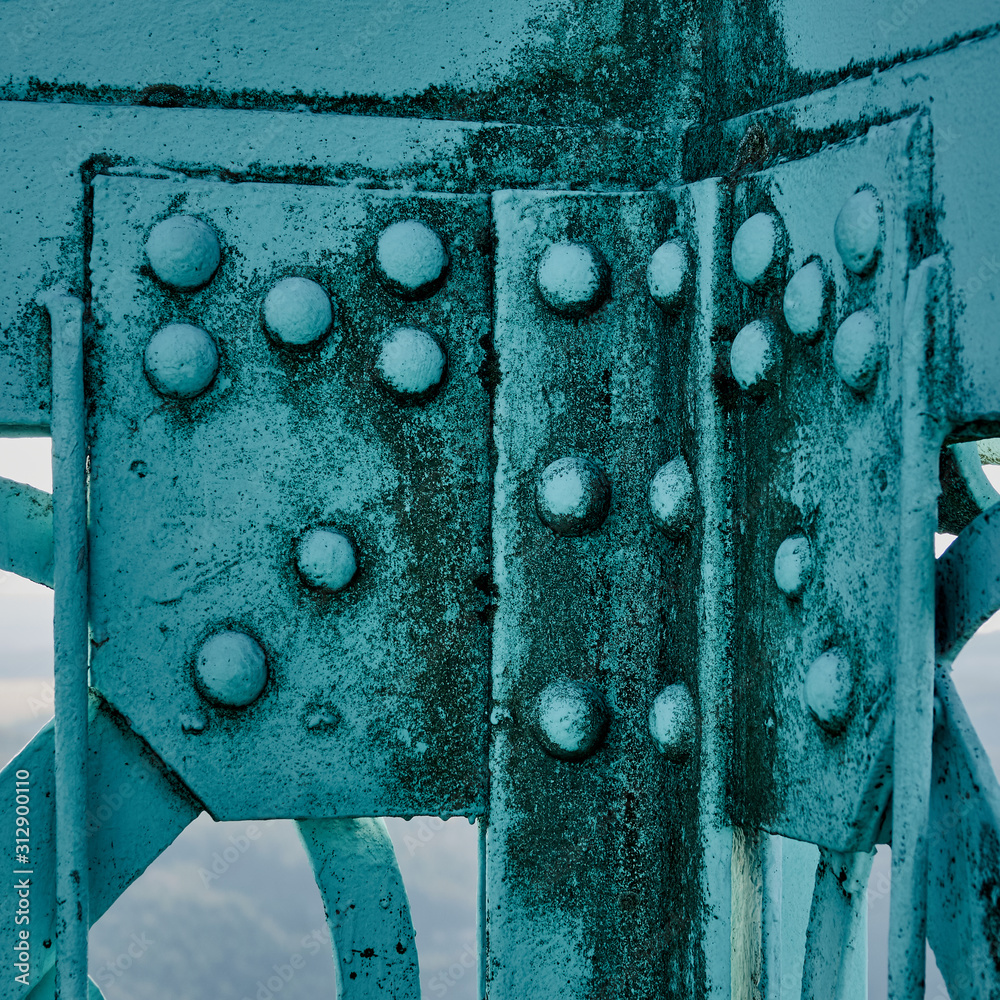 Connecting rivets on the struts of the Joseph's cross in the southern ...