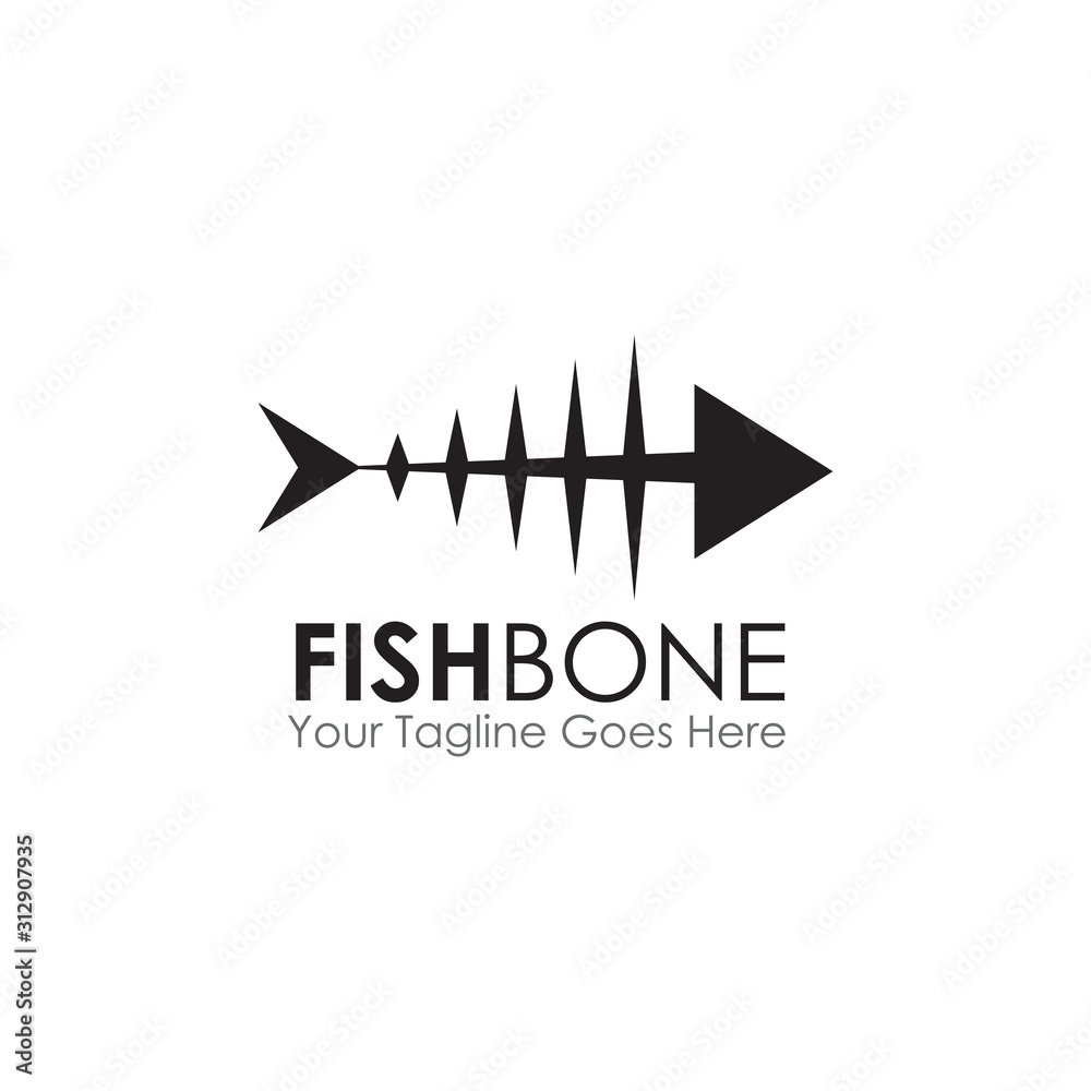 Fish Skeleton Logo Restaurant