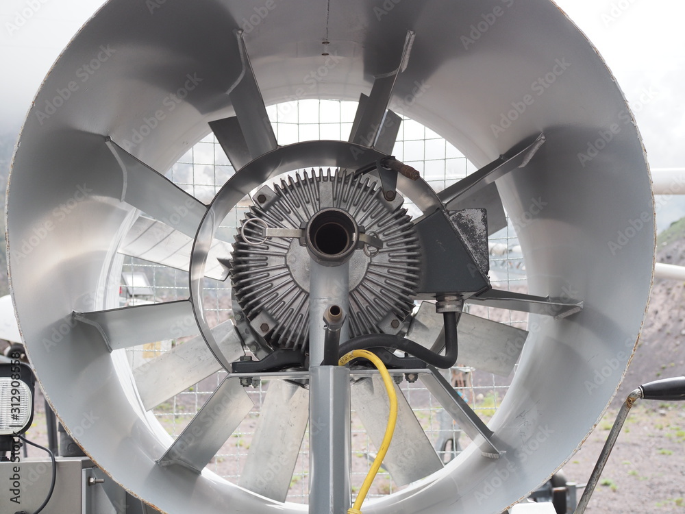 Big industrial metal electrical ventilation fan outdoor Stock Photo ...