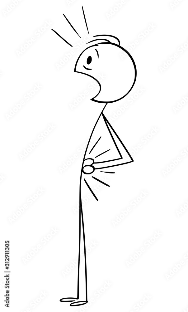 Vector cartoon stick figure drawing conceptual illustration of man ...