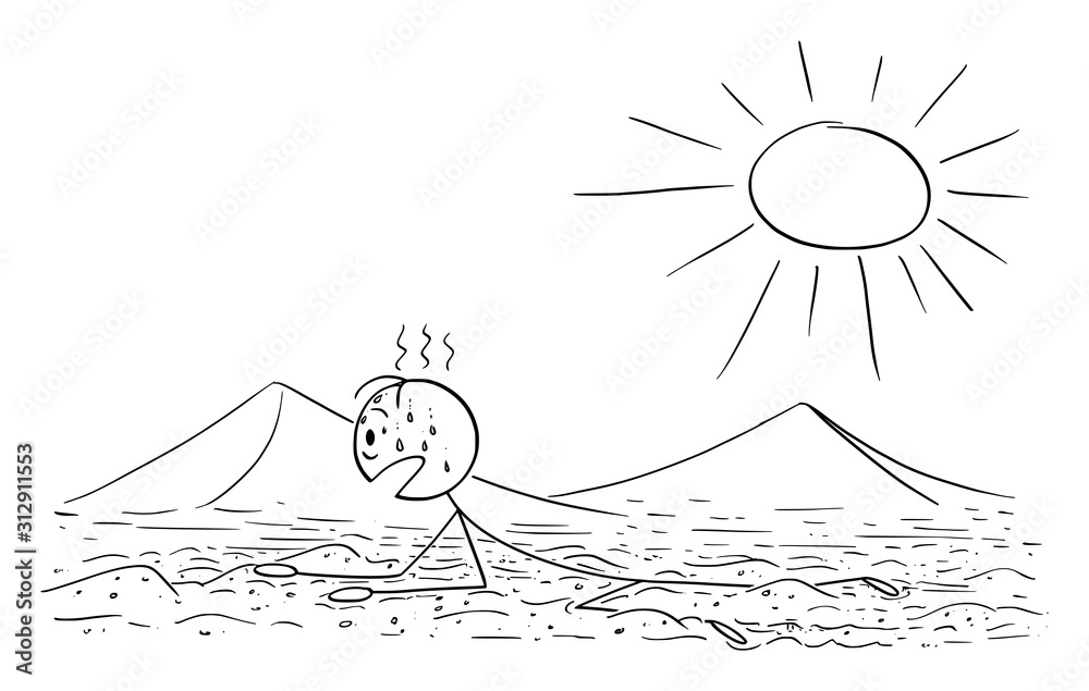 Crawling Man Drawing