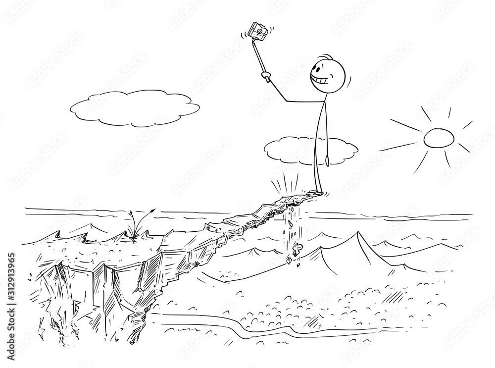 Vector cartoon stick figure drawing conceptual illustration of man ...