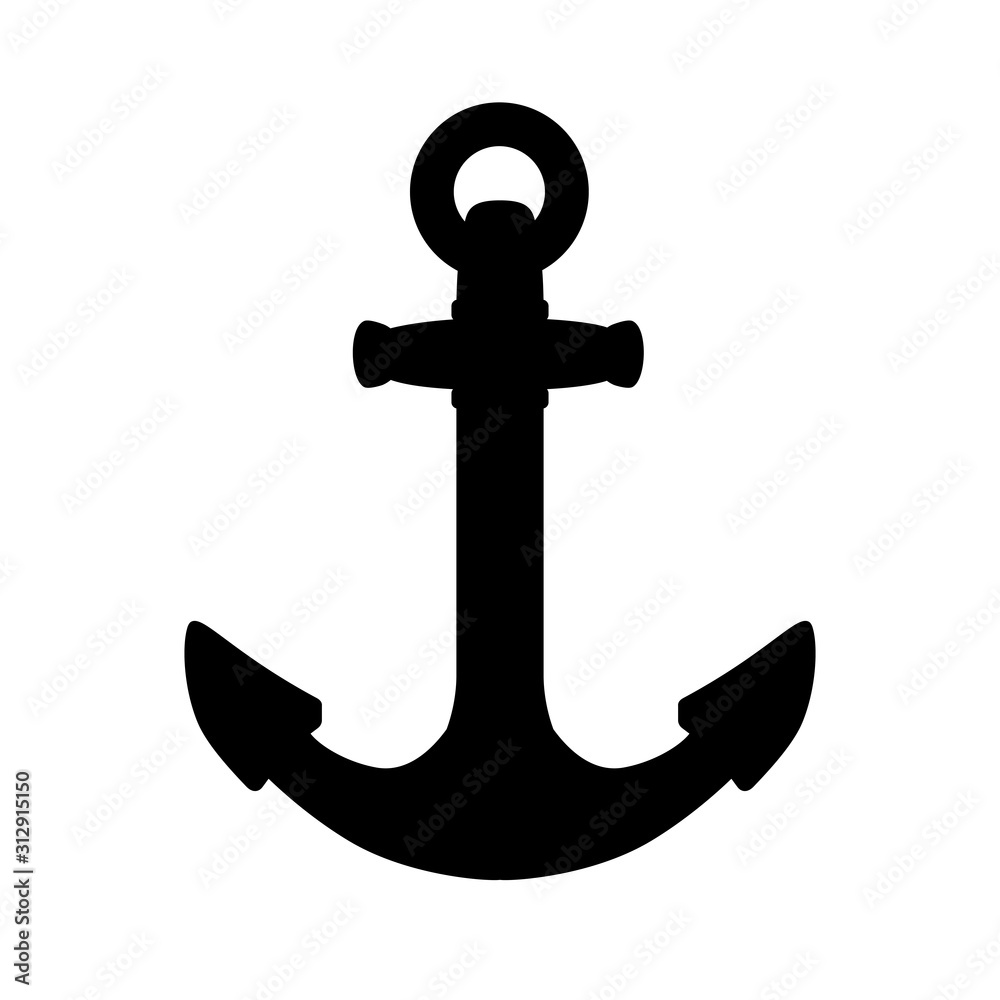 vector silhouette graphic anchor Stock Vector | Adobe Stock