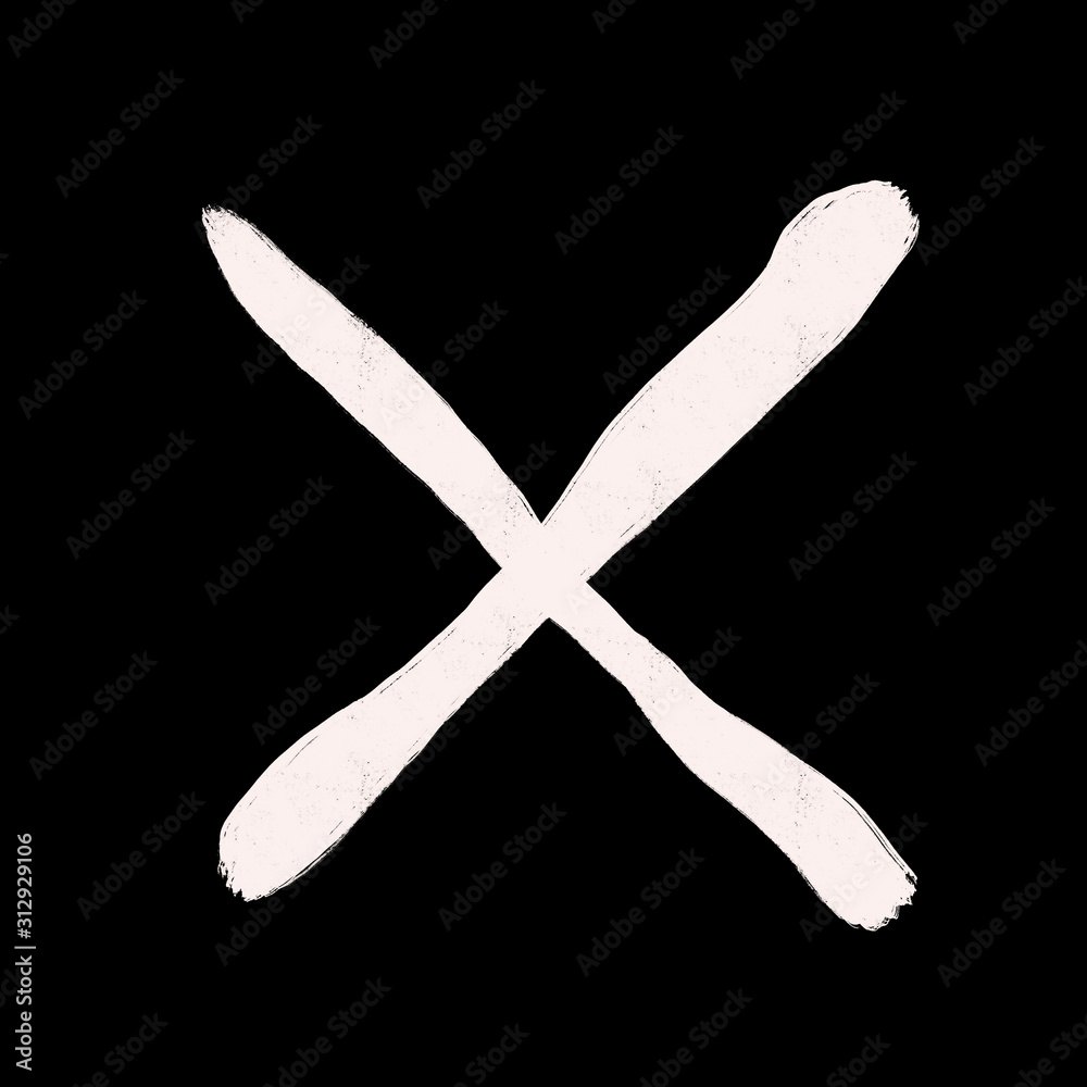 Cross out - negative symbol disagreement, disapproval, cancellation ...