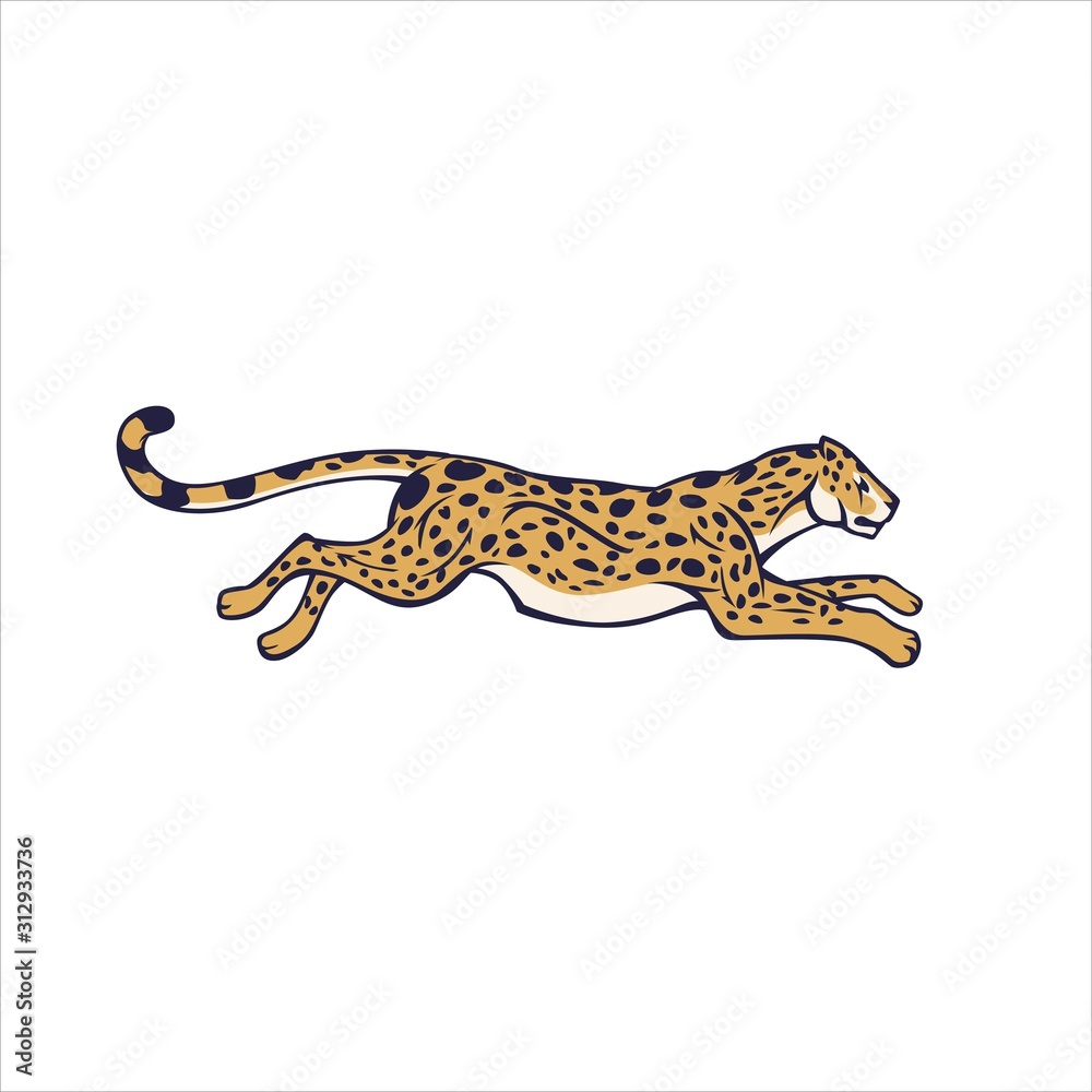 Running Cheetah Cartoon