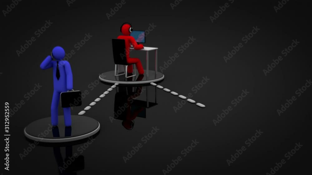 Social Network. Multicolored. 2 videos in 1 file. Animation ...