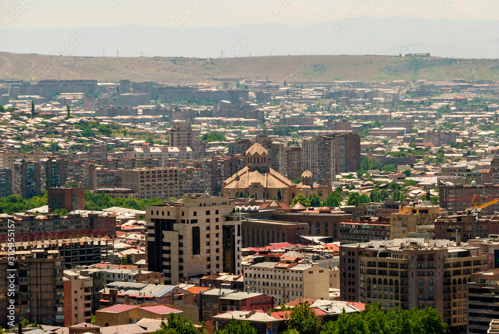 Typical architecture of Yerevan Armenia. City landscape Stock Photo ...