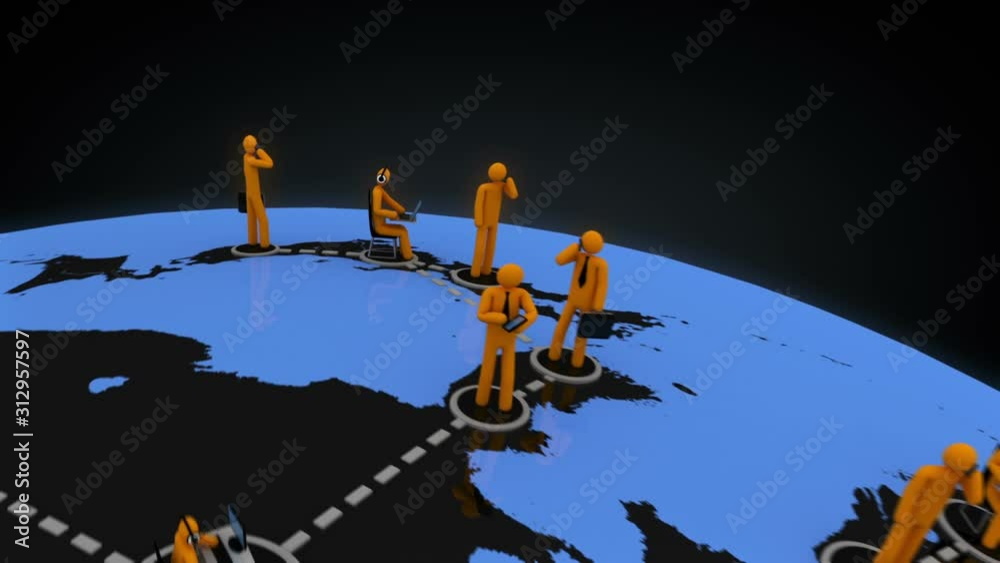 World Network. Orange. Asia-America. 2 videos in 1 file. Animation ...